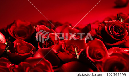 Red rose background "AI-generated image" - Stock Illustration ...