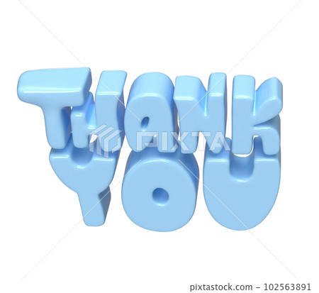 Thank you blue lettering 3d text icon hand... - Stock Illustration ...