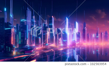 Cyber City "AI Generated Image" - Stock Illustration [102563954] - PIXTA
