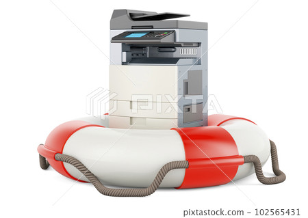 Office multifunction printer MFP inside... - Stock Illustration ...
