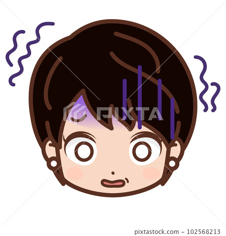 Face / facial expression icon (frightened /... - Stock Illustration ...