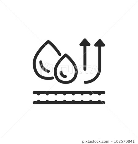 Evaporation Drying Icon. Vector illustration... - Stock Illustration ...