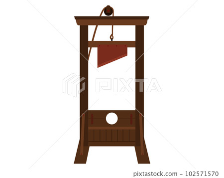 Illustration of a simple wooden guillotine (no... - Stock Illustration ...