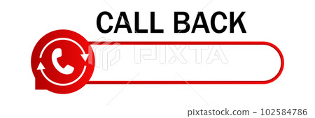 Call back banner with place for mobile number - Stock Illustration ...