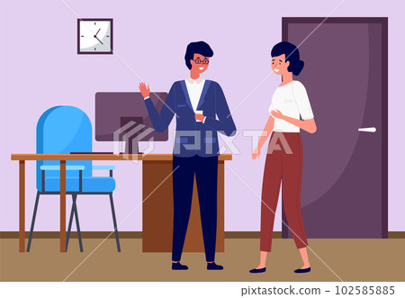 Businessmen office workers man and woman... - Stock Illustration ...