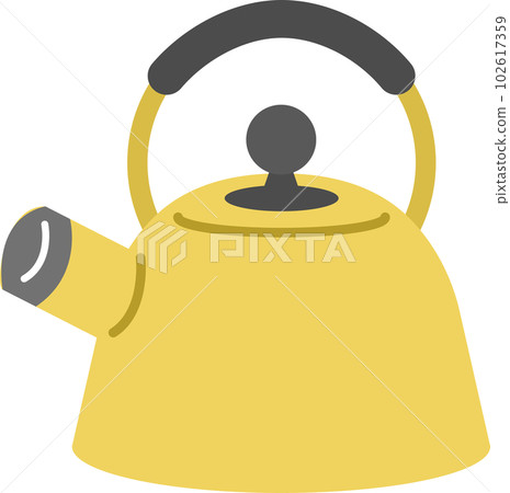 Simple color illustration of a kettle - Stock Illustration [102617359] - PIXTA