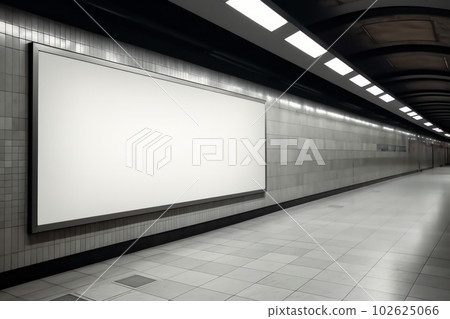 Isolated subway station with blank screen,... - Stock Illustration ...