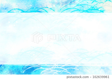 Watercolor style light blue Japanese style pattern - Stock Illustration ...