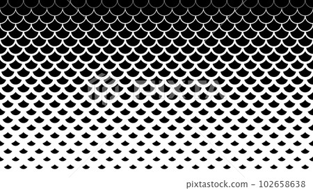 Horizontally seamless scales halftone pattern... - Stock Illustration ...