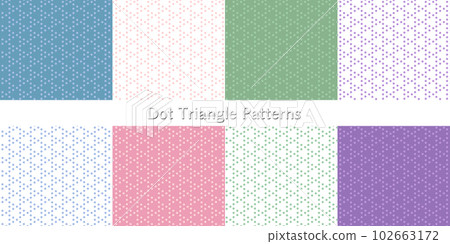 Dot triangle Japanese pattern set scale pattern... - Stock Illustration ...