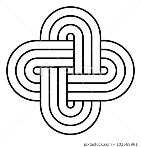 Solomons knot, an ancient symbol and... - Stock Illustration [102669961 ...
