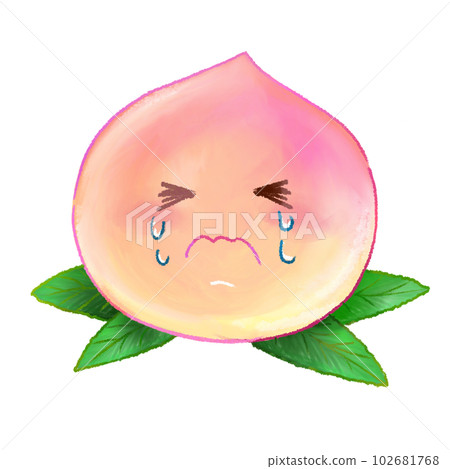 crying peach - Stock Illustration [102681768] - PIXTA