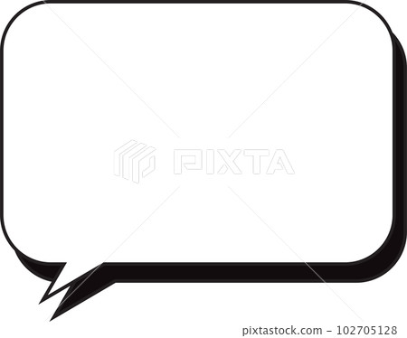 Rounded rectangle speech bubble shadowed white - Stock Illustration ...