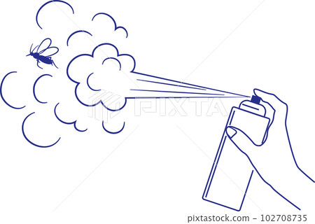 Spraying Insecticides Drawing