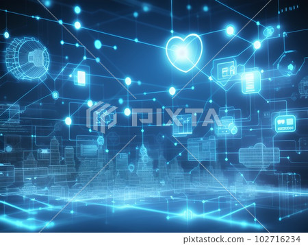 Image of digital transformation (DX) "AI... - Stock Illustration ...