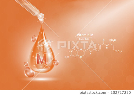 Vitamin M serum liquid gel in dropper and... - Stock Illustration ...