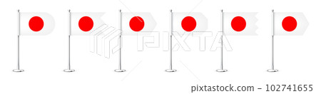 Realistic various Japanese table flags on a...-插圖素材 [102741655] - PIXTA圖庫