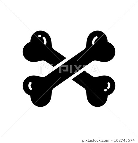 dog bone vector crossbones icon pirate flag... - Stock Illustration ...