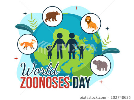 Zoonosis Logo World Zoonoses Day Vector Illustration On 6... Stock