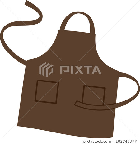 simple brown apron - Stock Illustration [102749377] - PIXTA