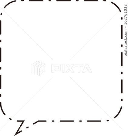 Rounded rectangle speech bubble, dashed line,... - Stock Illustration ...