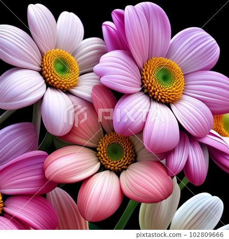 Realistic flower CG illustration, Generative AI... - Stock Illustration [102809666] - PIXTA