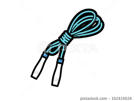 Illustration of a blue skipping rope - Stock Illustration [102810026 ...