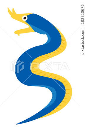 Vector illustration of a bearded moray eel - Stock Illustration ...