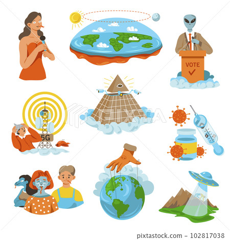 Types of secret plans or plots conspiracy theory-插圖素材 [102817038] - PIXTA圖庫