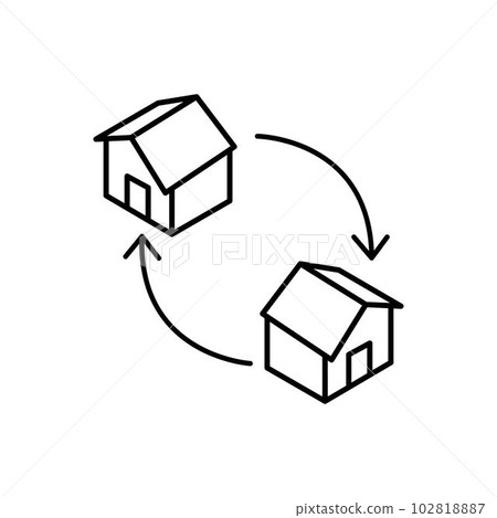 Home, move house vector icon. Symbol, logo... - Stock Illustration ...