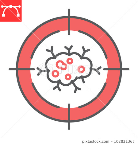 Targeted therapy line icon, oncology and...-插圖素材 [102821365] - PIXTA圖庫