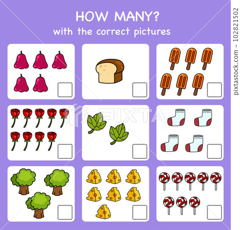 Counting Objects Clip Art Counting Object Fruit Kids Preschool