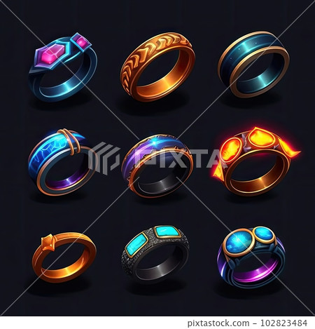 glossy ring circle game ai generated - Stock Illustration [102823484 ...