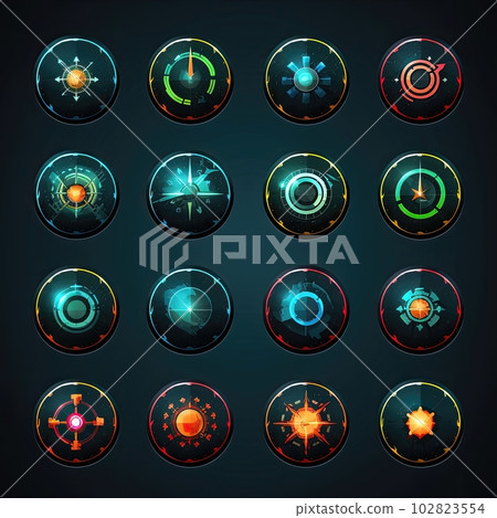 gun aim game ai generated - Stock Illustration [102823554] - PIXTA