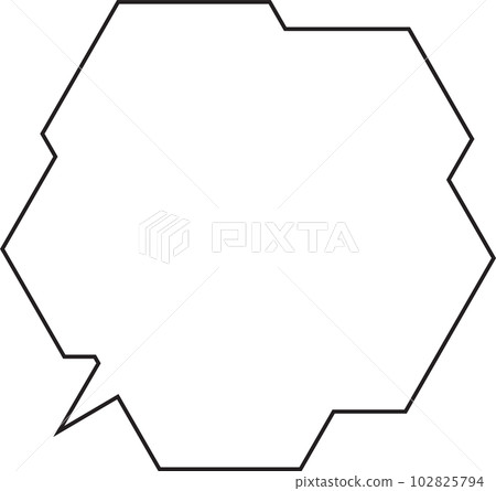 Polygon callout solid line frame only - Stock Illustration [102825794 ...