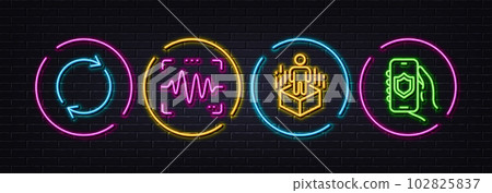 Augmented reality, Voice wave and Full rotation... - Stock Illustration ...