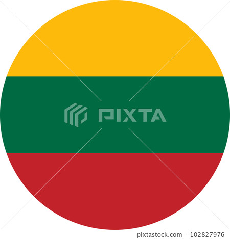 round Lithuanian flag of Lithuania - Stock Illustration [102827976] - PIXTA