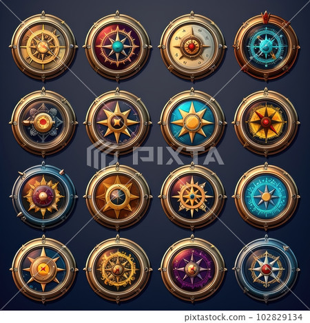 discovery compass game ai generated-插圖素材 [102829134] - PIXTA圖庫