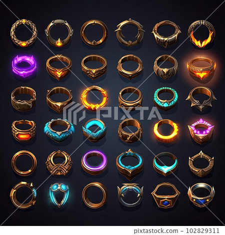 luxury ring circle game ai generated - Stock Illustration [102829311 ...