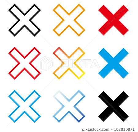 cross mark set - Stock Illustration [102830871] - PIXTA