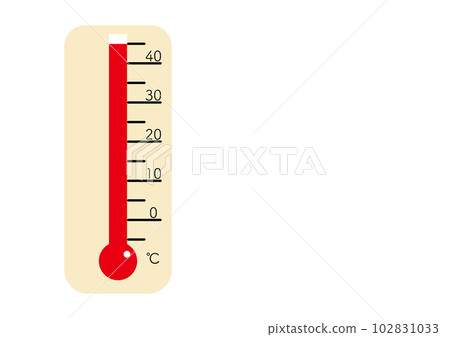 Thermometer showing 45 degrees Celsius - Stock Illustration [102831033 ...