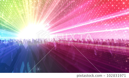 dance party disco club spectator crowd glitter... - Stock Illustration ...