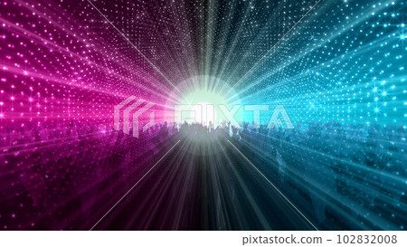 dance party disco club spectator crowd glitter... - Stock Illustration ...