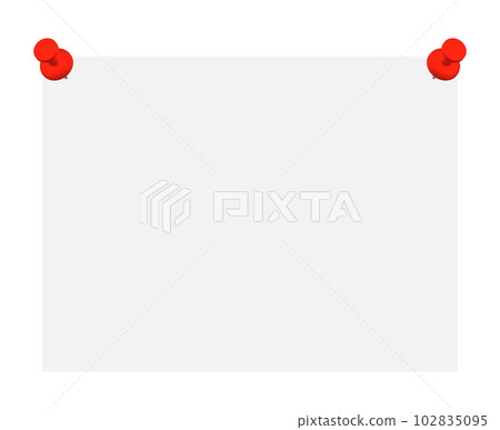 paper fastened with thumbtacks - Stock Illustration [102835095] - PIXTA