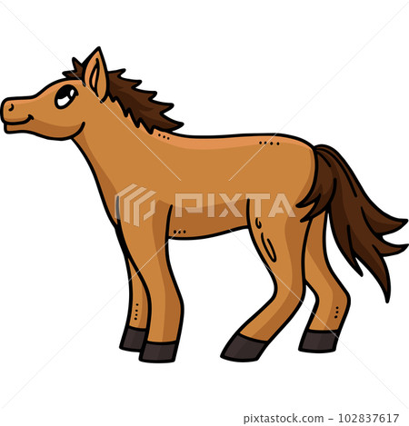 Foal Cartoon Colored Clipart Illustration - Stock Illustration ...