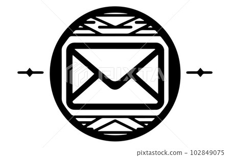 Outline email icon isolated on grey... - Stock Illustration [102849075 ...