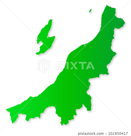 Niigata Prefecture Map - Stock Illustration [102850417] - PIXTA