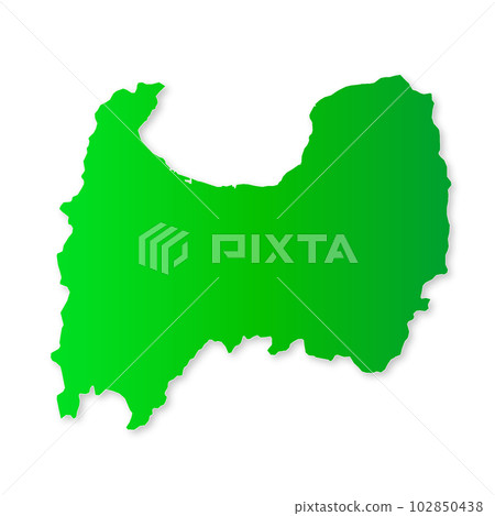 Toyama Prefecture Map - Stock Illustration [102850438] - PIXTA