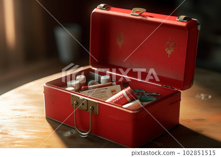 open first aid box with Generative AI - Stock Illustration [102851515 ...