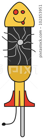 Cute firework rocket isolated on transparent... - Stock Illustration ...